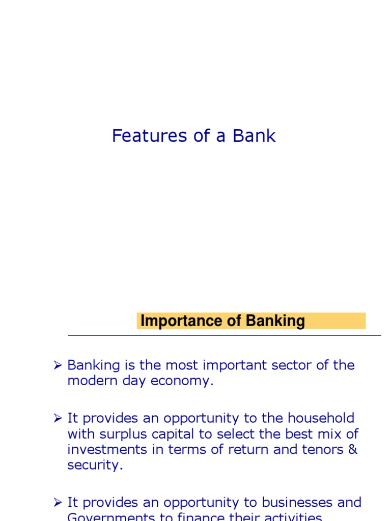 Features of An Islamic Bank | PDF | Islamic Banking And Finance | Banks