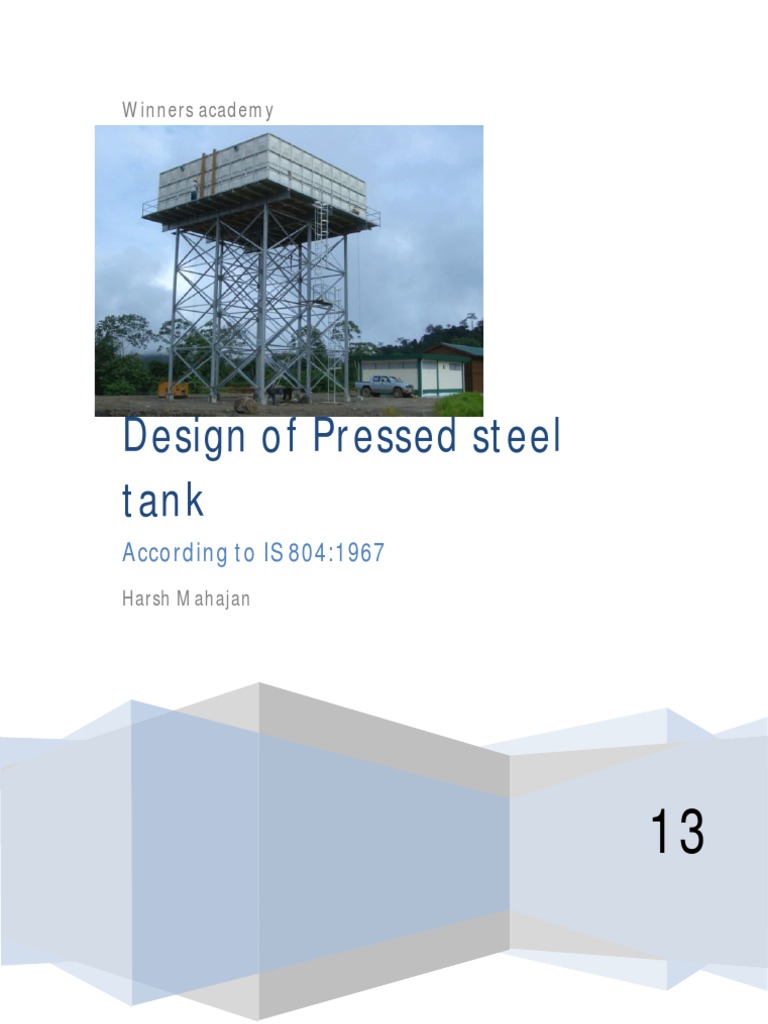 Design of Pressed Steel Tank PDF | PDF | Beam (Structure) | Classical ...