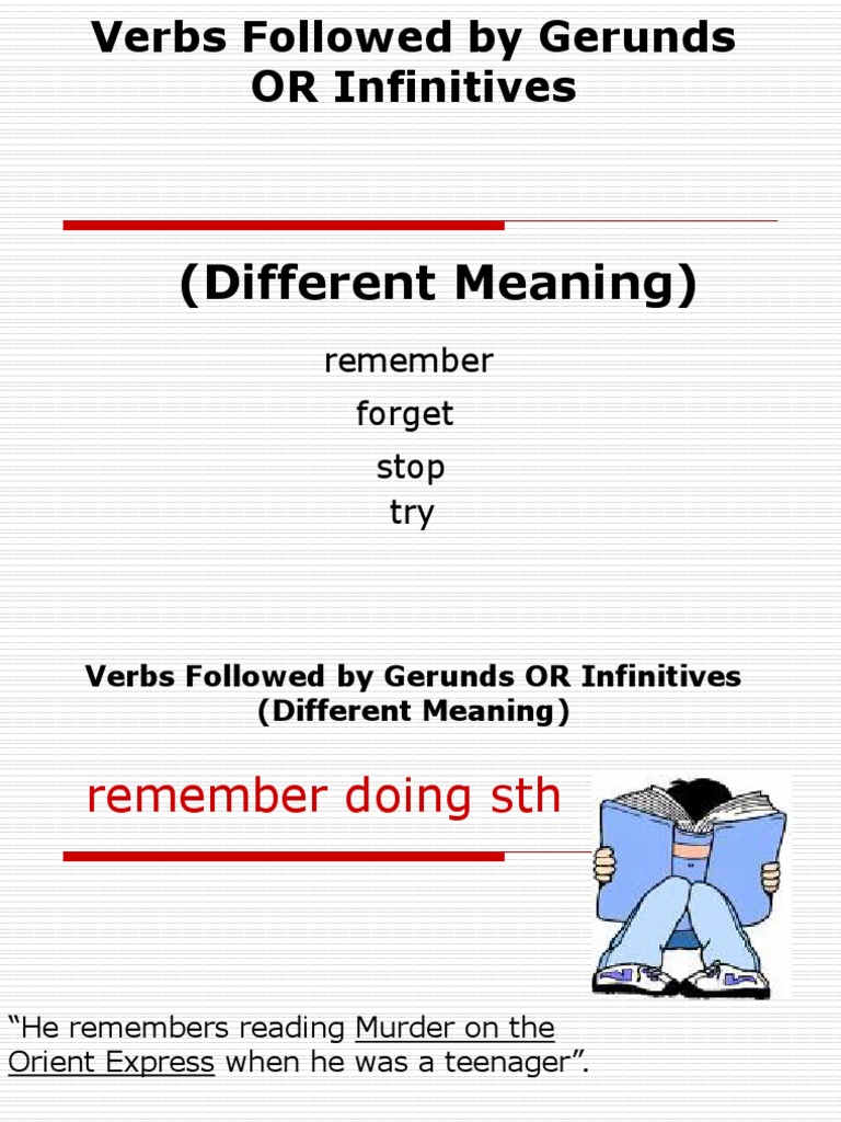 Remember Forget Stop | Sentence (Linguistics) | Verb