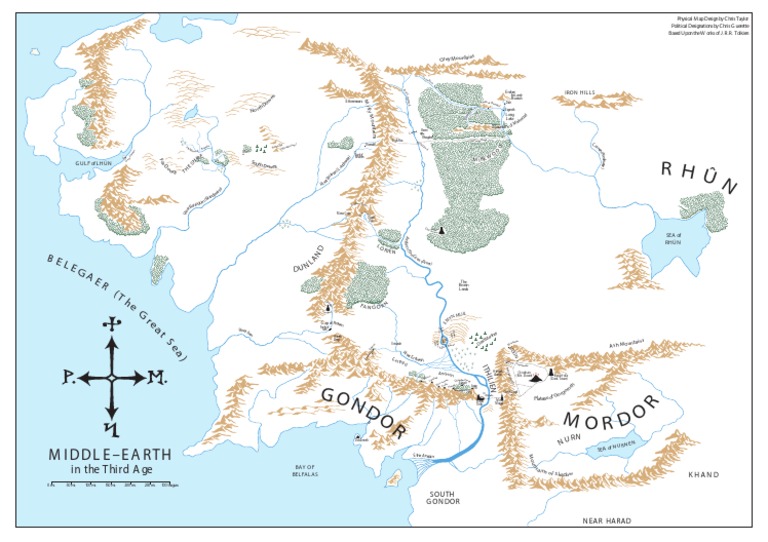 Middle Earth Map - Populated | PDF | Art