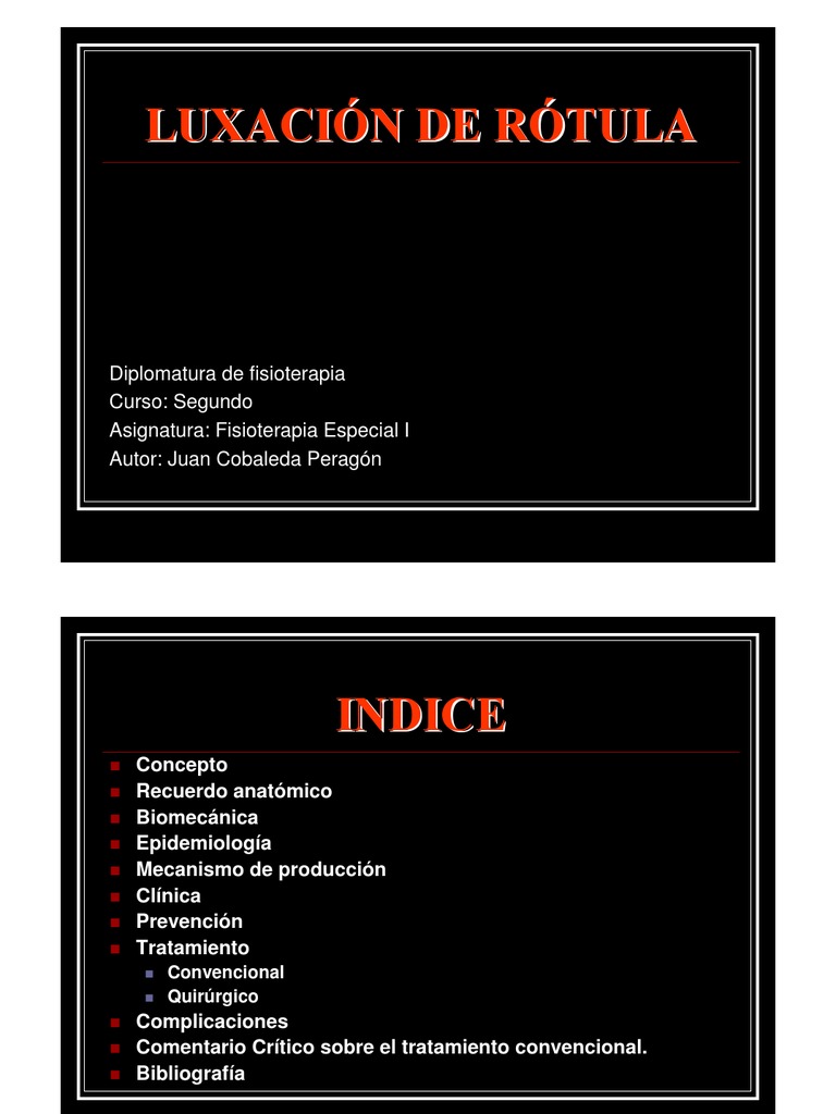 Luxacion de Rotula | PDF | Rodilla | Anatomía humana