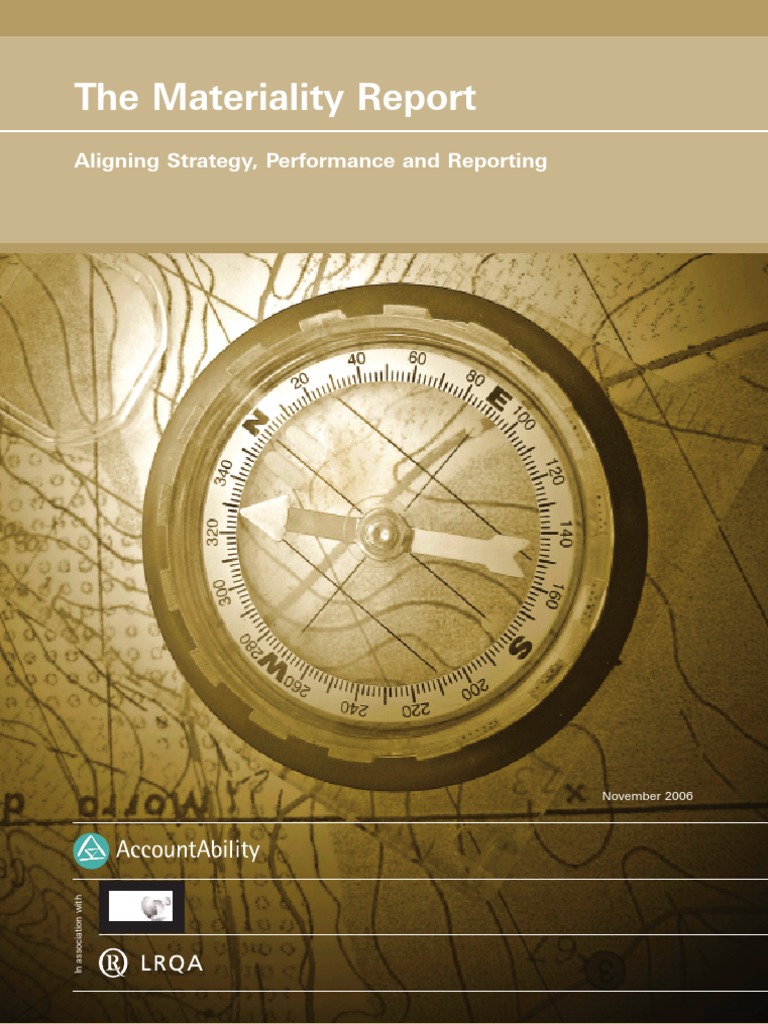 AA1000 Materiality Report-1 | PDF | Sustainability | Strategic Management