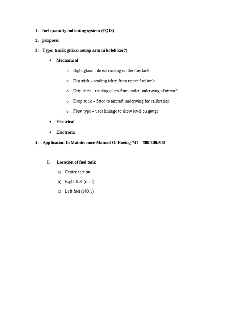 Aircraft Fuel Quantity Indicating Systems | PDF
