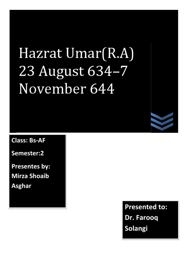 Hazrat Umar Farooq | PDF | Umar | Muhammad