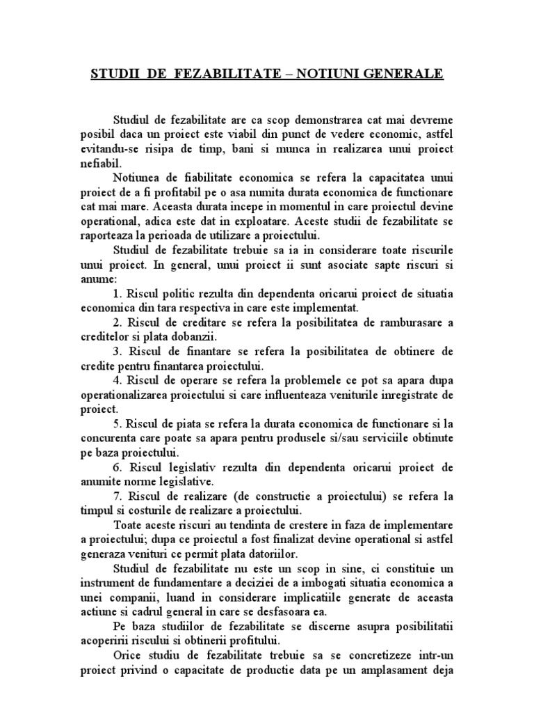 Studiu de Fezabilitate - Metoda DCF | PDF
