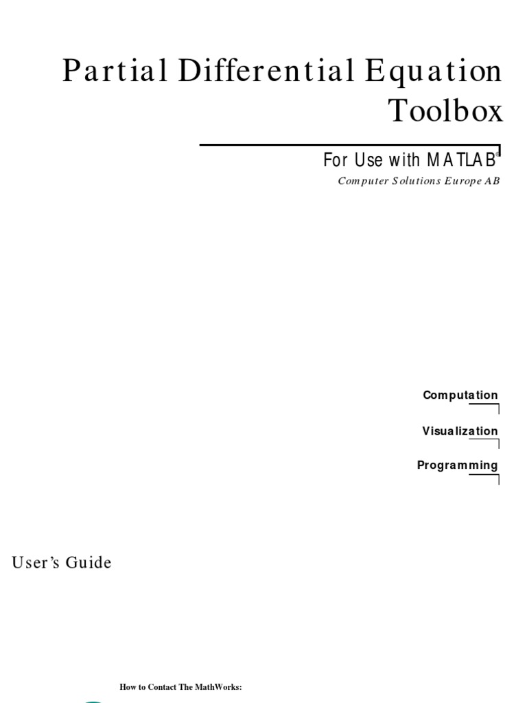 Partial Differential Equation With Matlab | PDF | Partial Differential Equation | Finite Element ...