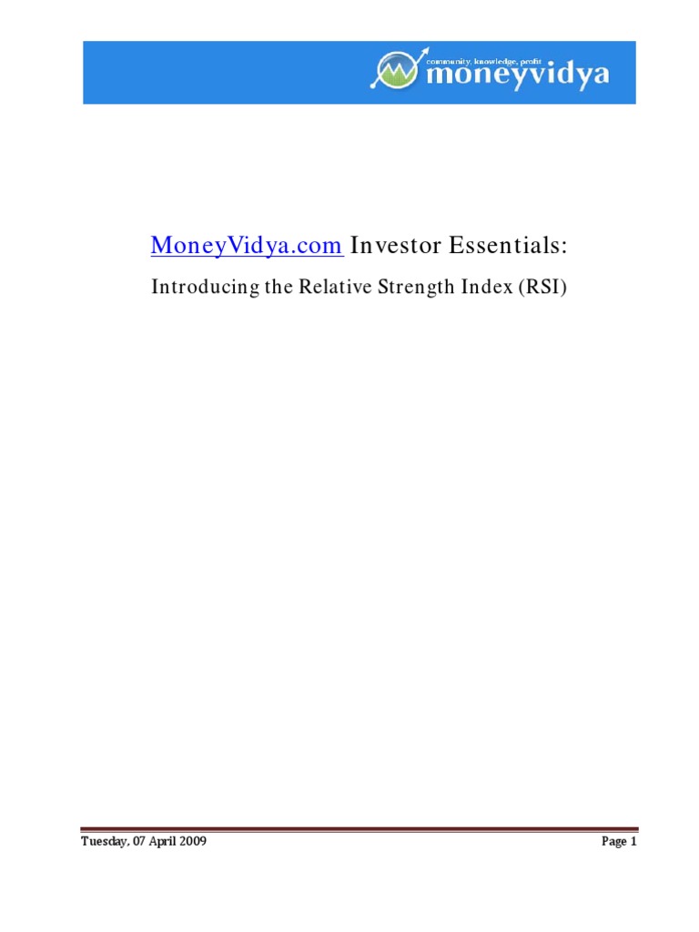 Understanding RSI and Its Variants | PDF | Technical Analysis | Market ...