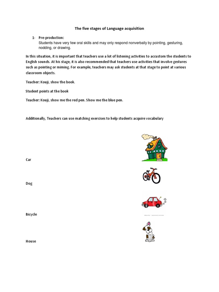 The Five Stages of Language Acquisition | PDF | Reading Comprehension ...