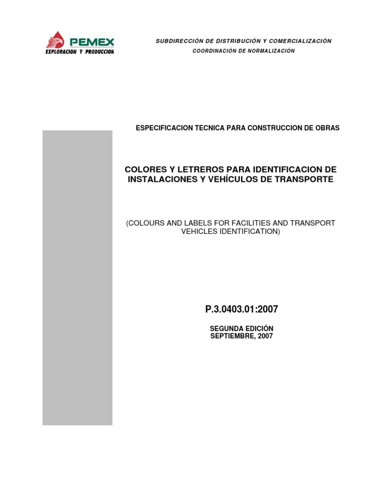 Pemex Colores y Letreros PDF | PDF