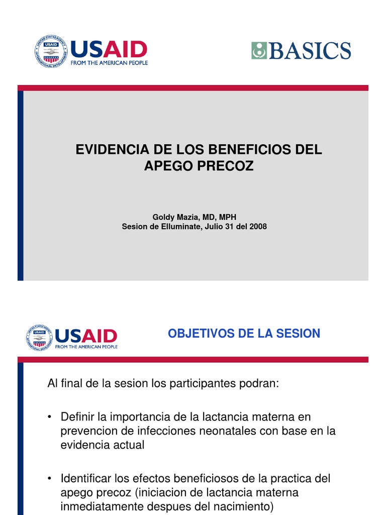 Apego Precoz | PDF | Amamantamiento | Infección