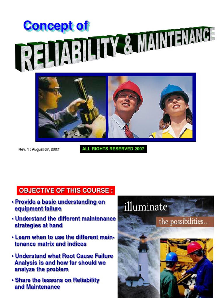 Reliability Maintenance Operational Management | PDF | Reliability ...