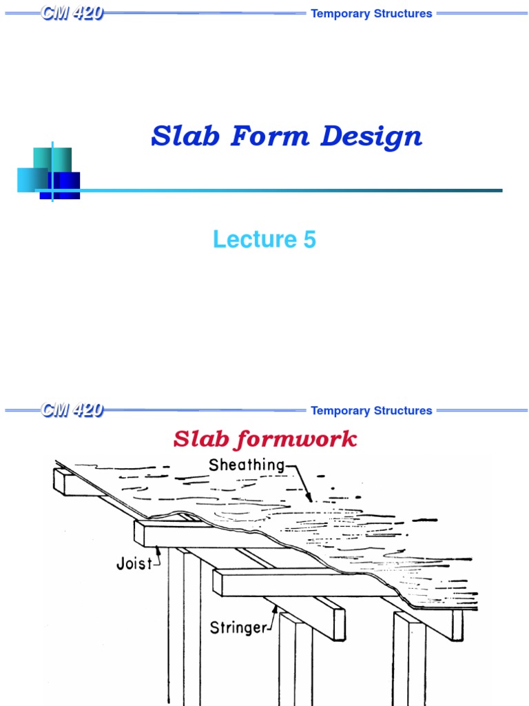 Slab Formworks Design | PDF | Building Engineering | Structural Engineering