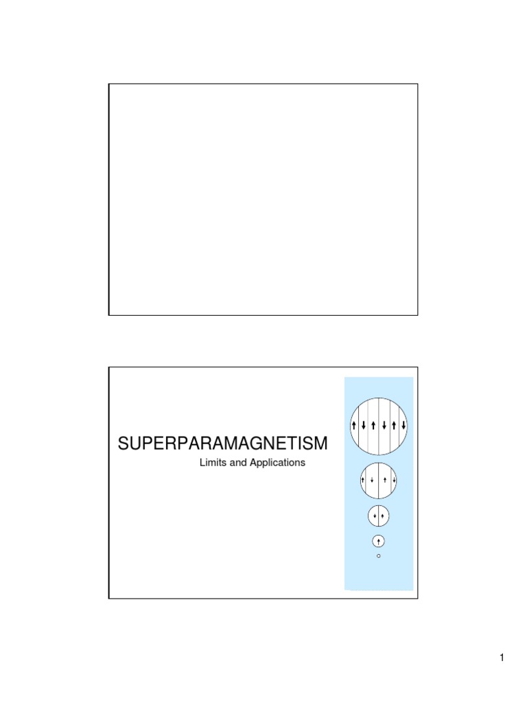 Superparamagnetism: Limits and Applications | PDF | Ferromagnetism ...