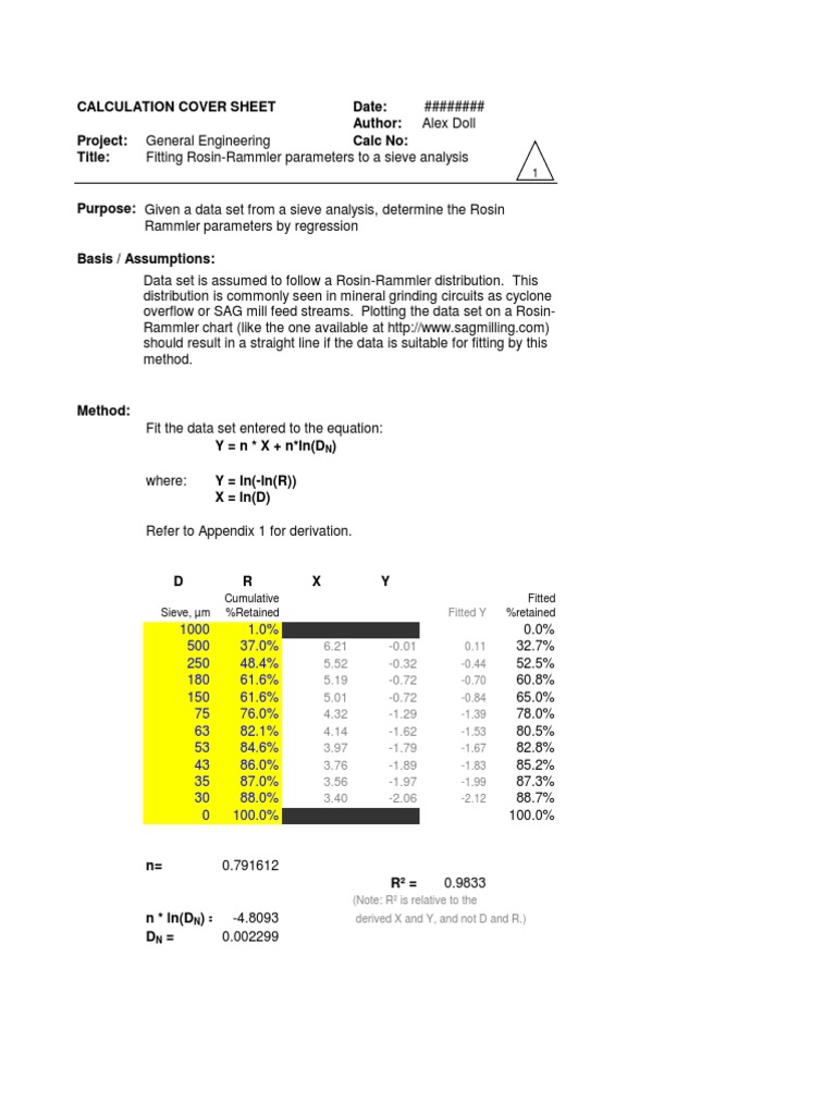 Calculation Cover Sheet Date: Author: Project: Calc No: Title | PDF ...