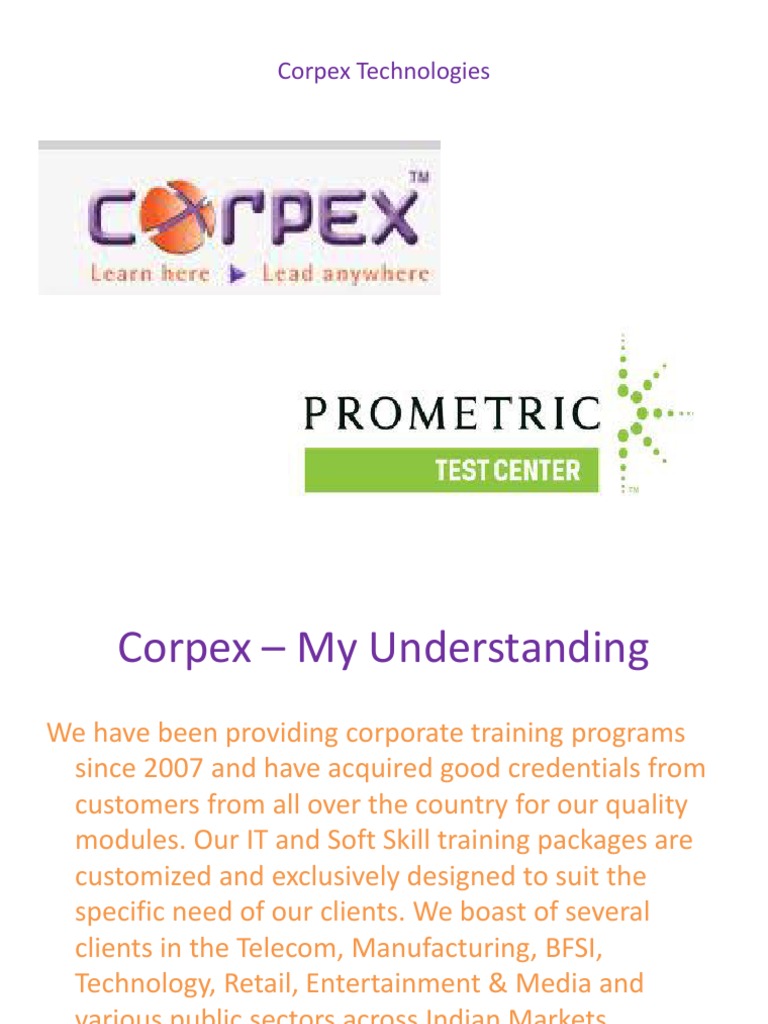 Corpex Technologies - Presentation by Anantha Lakshmi | PDF | Oracle ...
