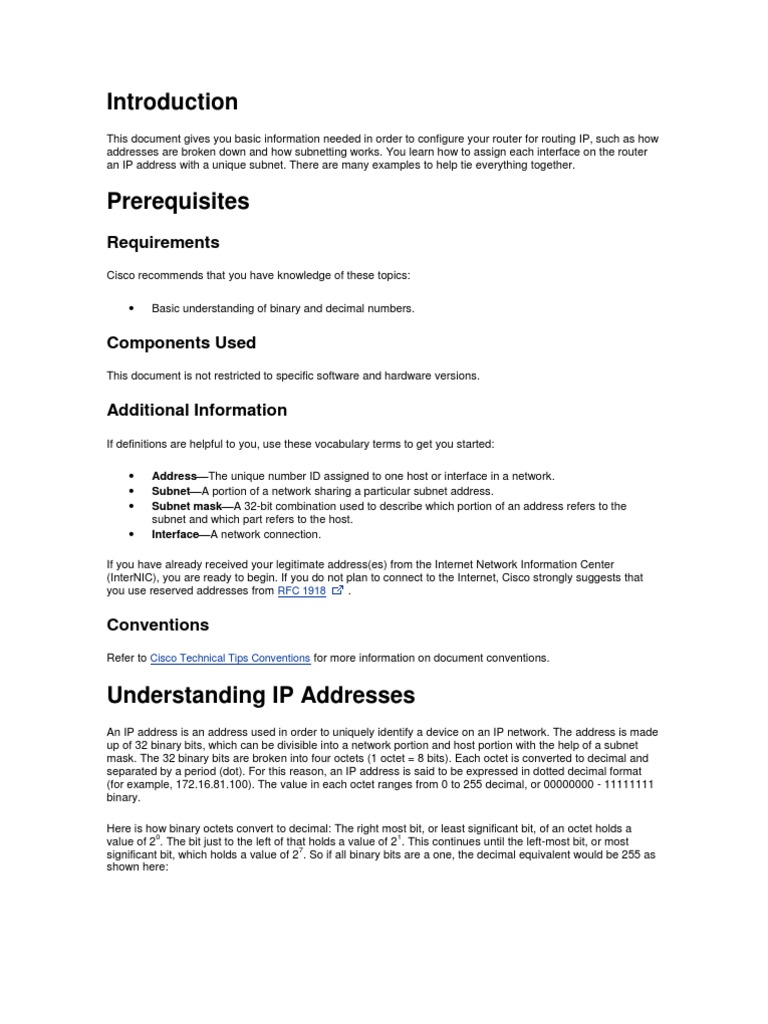 Understanding IP Addresses | PDF | Ip Address | Communications Protocols