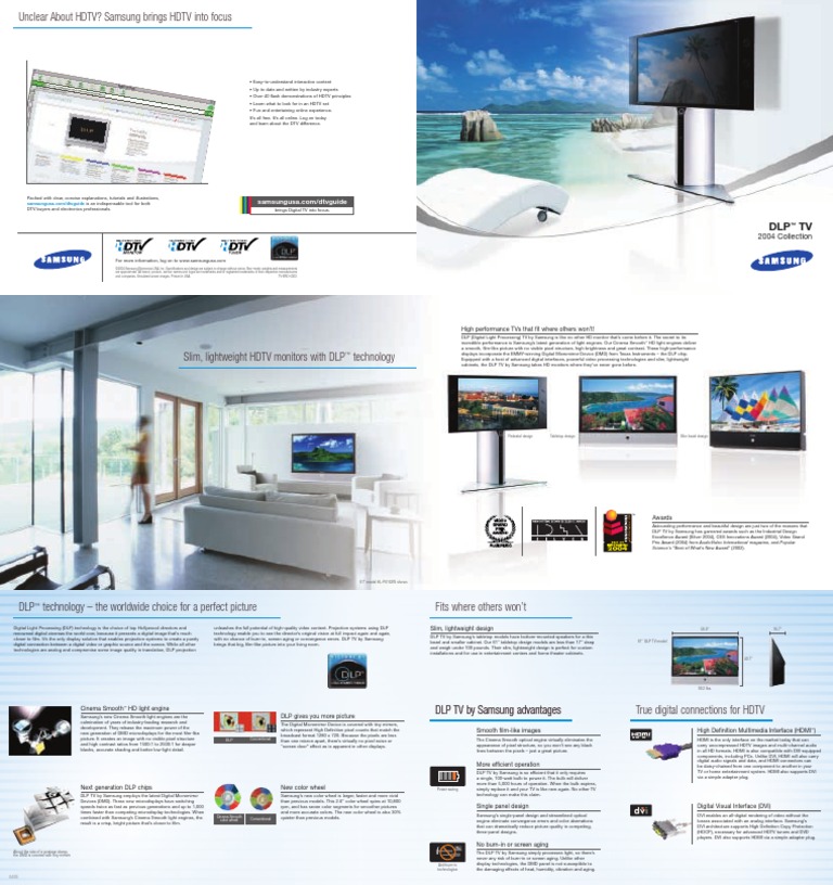 DLP Brochure PDF | PDF | Television | Hdmi