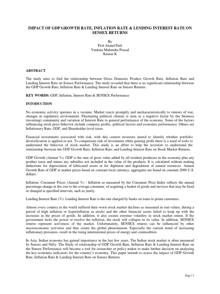 Research Artical | PDF | Inflation | Macroeconomics