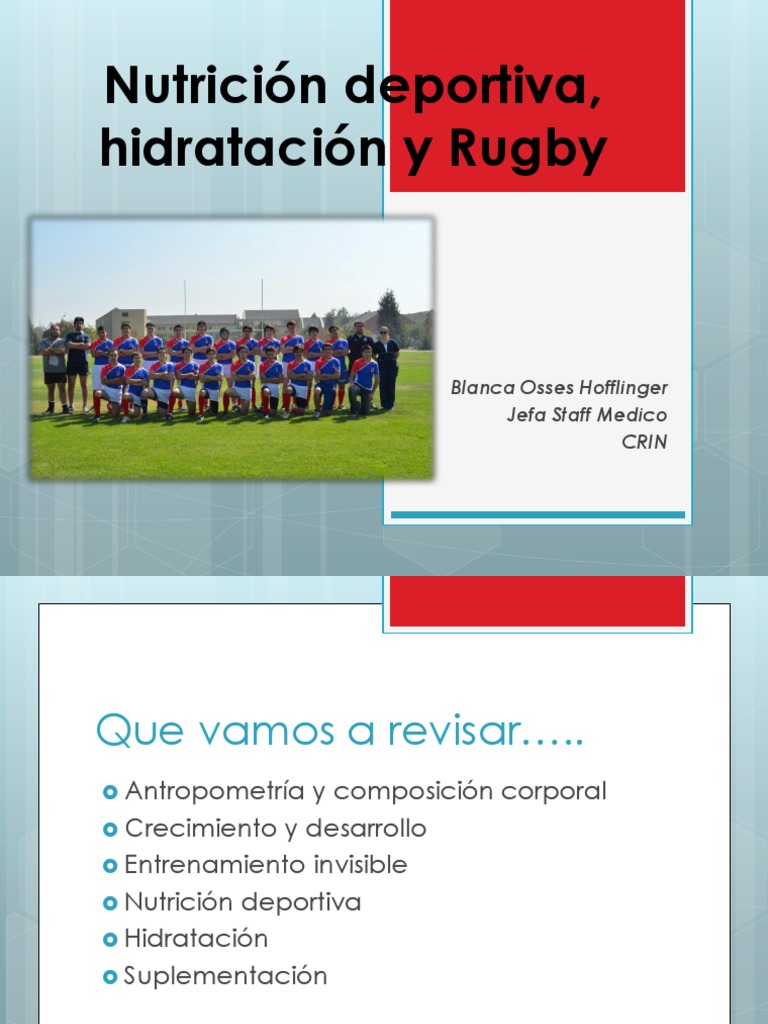 Nutrición Deportiva, Hidratación y Rugby | PDF | Deshidración ...
