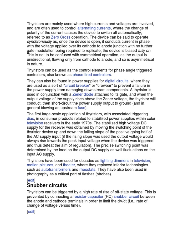 Alternating Currents Zero Cross: Synchronously Fully On | PDF ...
