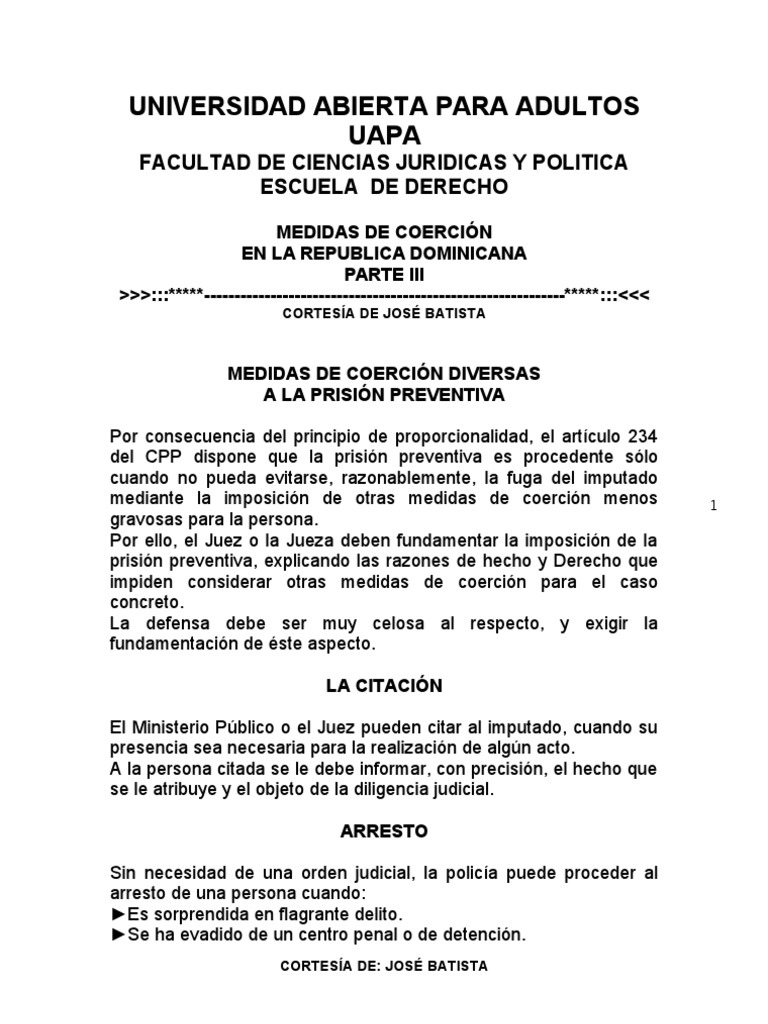 Medidas de Coerción Parte Iii | PDF