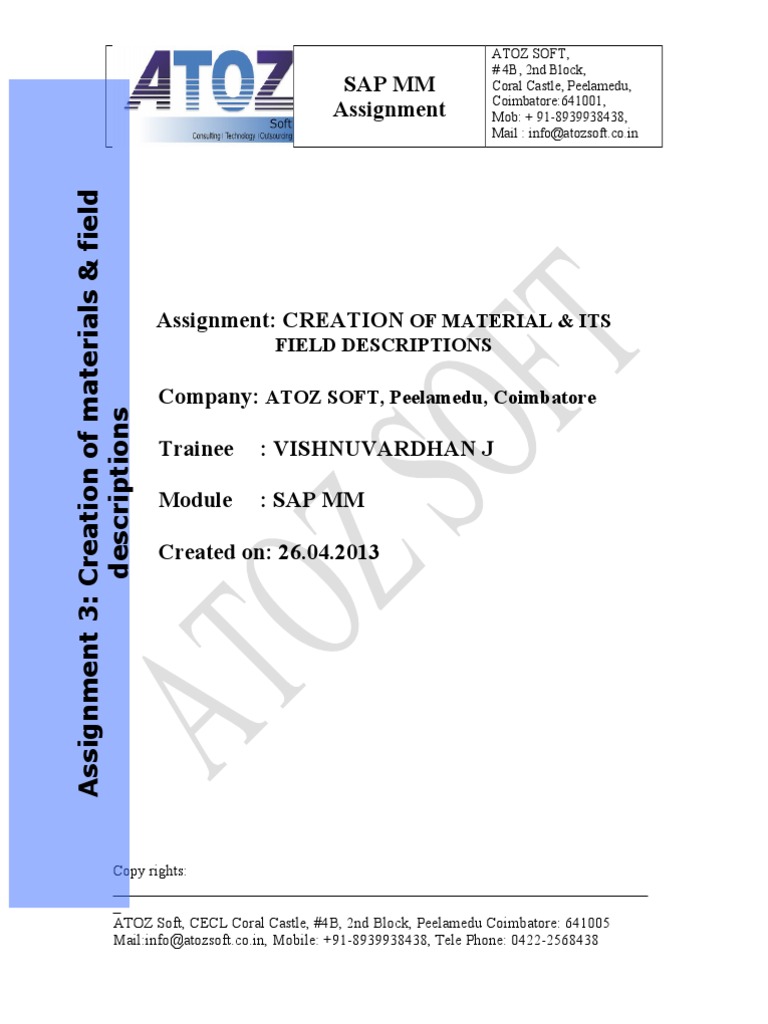Sap MM Master Data | PDF | Procurement | Mobile Phones