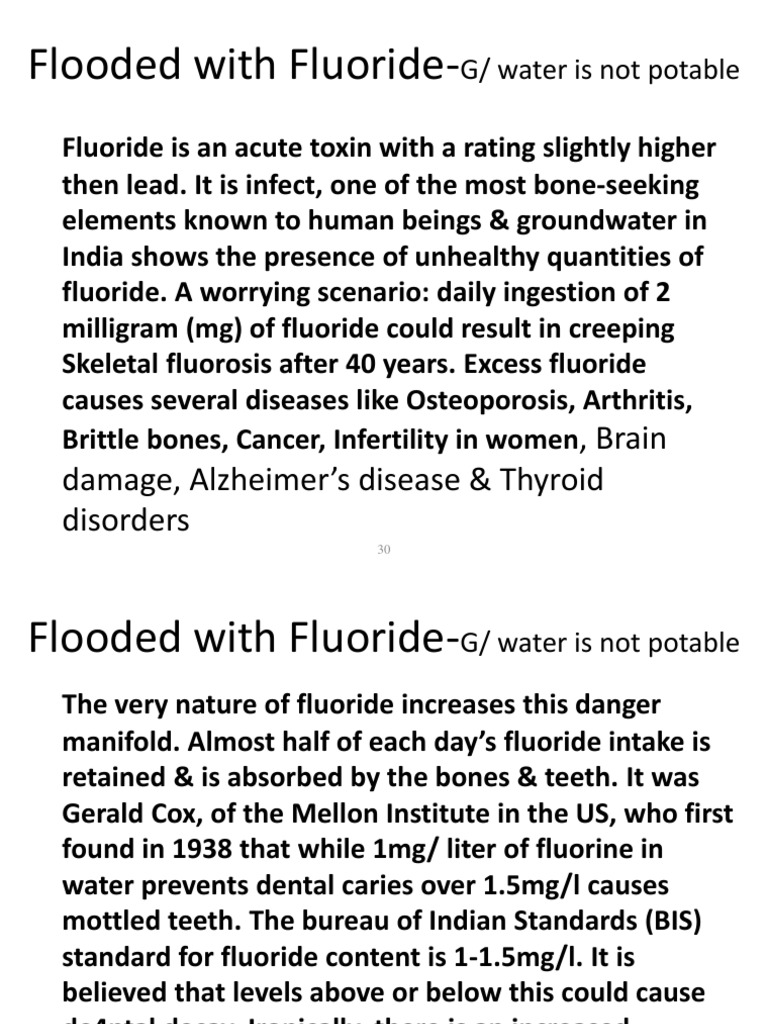 Flooded With Fluoride-:, Brain Damage, Alzheimer's Disease & Thyroid ...