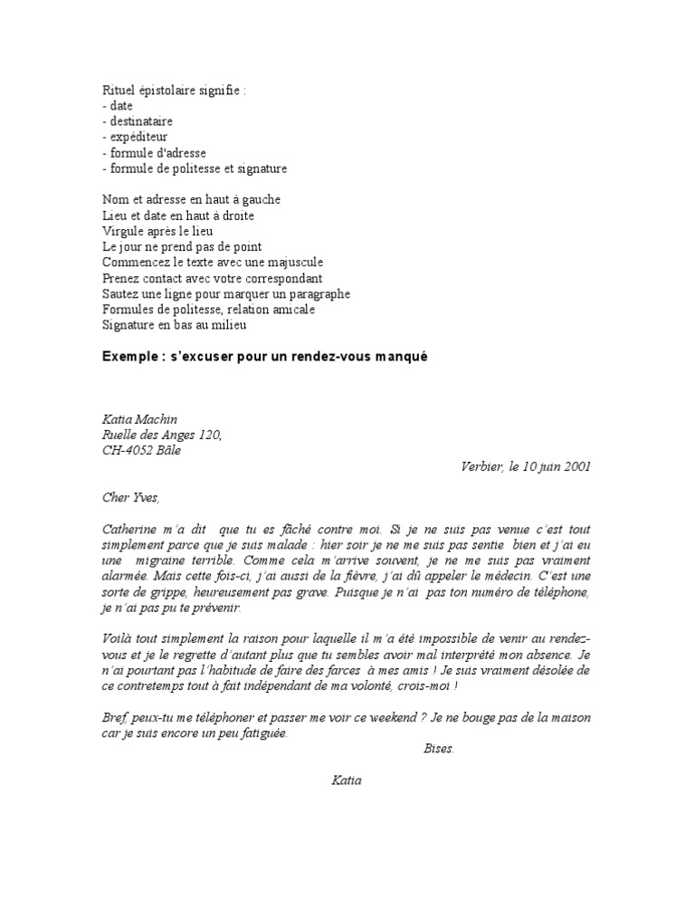 Lettre Amicale | PDF