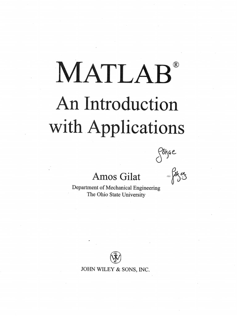 Matlab (Amos Gilat) | PDF
