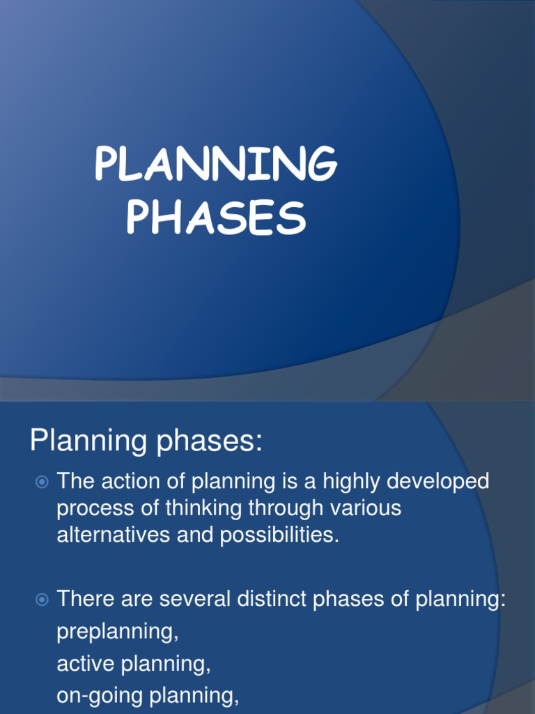 Planning Phases | PDF | Strategic Management | Teachers