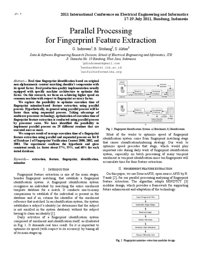 P For Finge Parallel Processing Erprint Feature Extract Ion | PDF | Image Segmentation ...