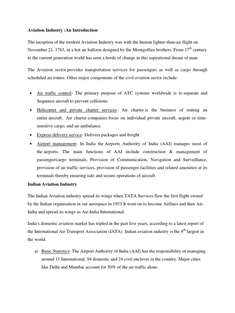 Aviation Report | PDF | Airlines | Gross Domestic Product