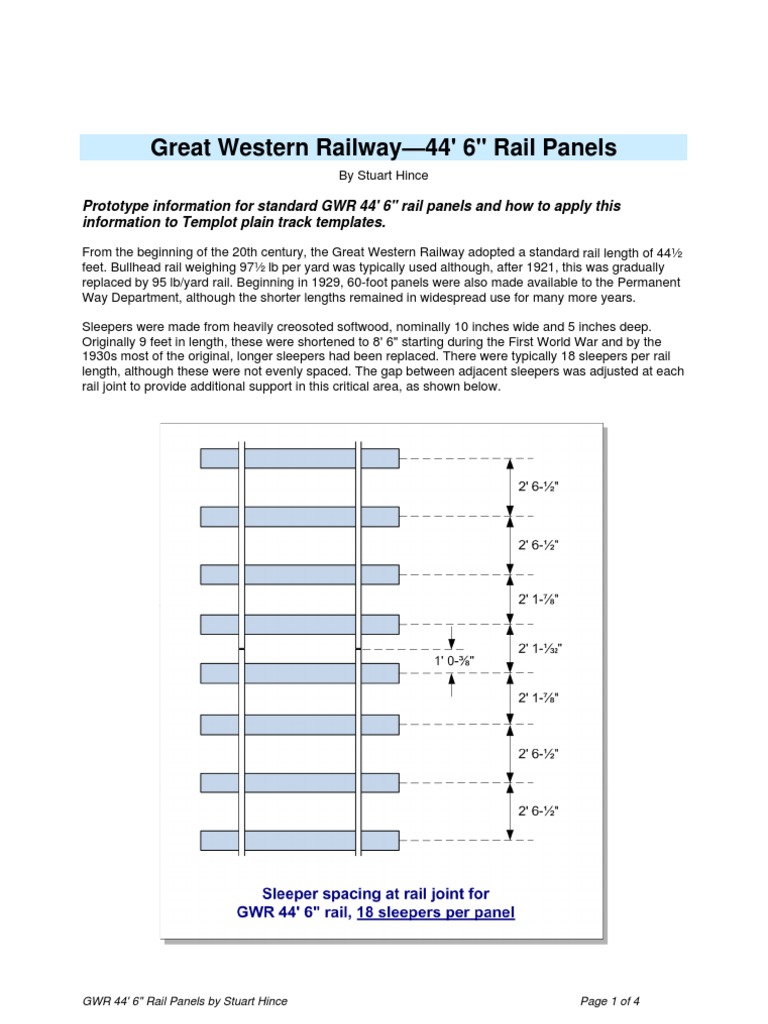 GWR Track Panels in Templot | PDF | Track (Rail Transport ...