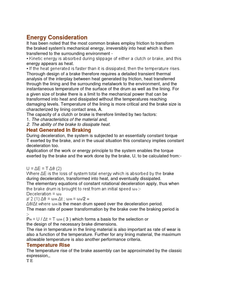 Machine Design II Prof | Download Free PDF | Brake | Wear