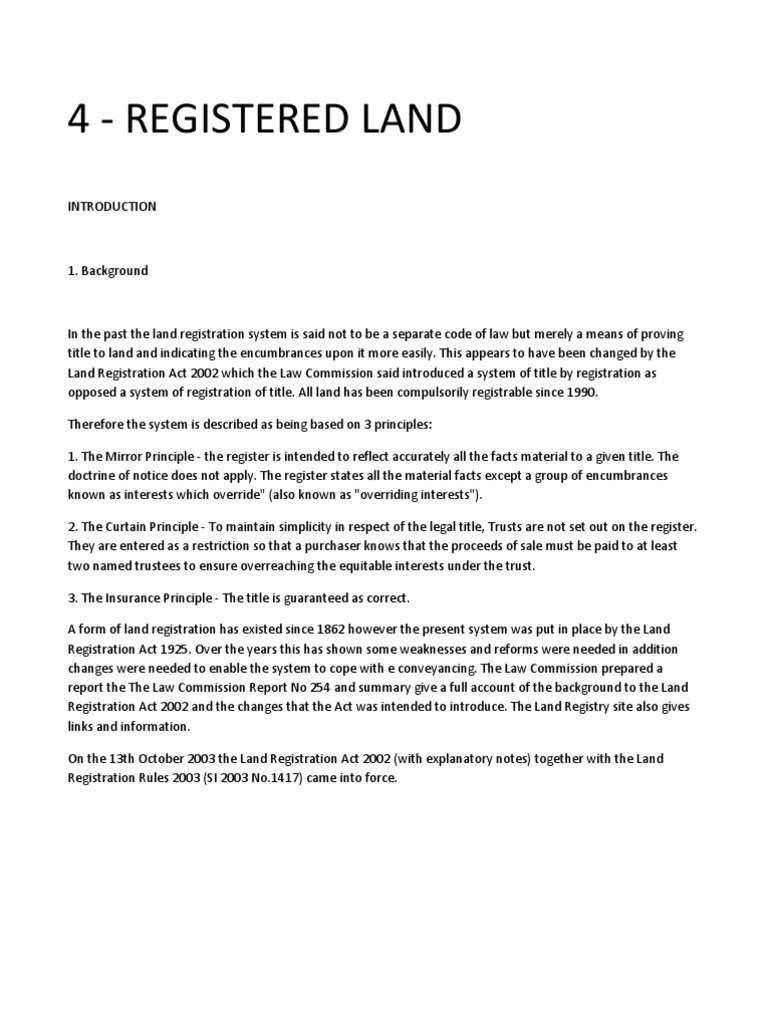 4 Registered Land | Title (Property) | Easement | Free 30-day Trial ...