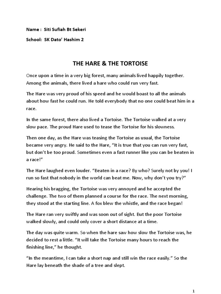 The Hare & The Tortoise | PDF | Nature