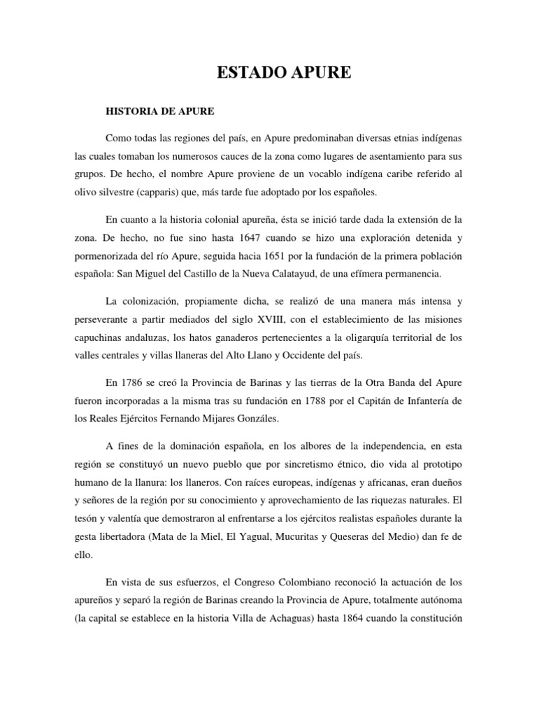 Estado Apure | PDF | Naturaleza