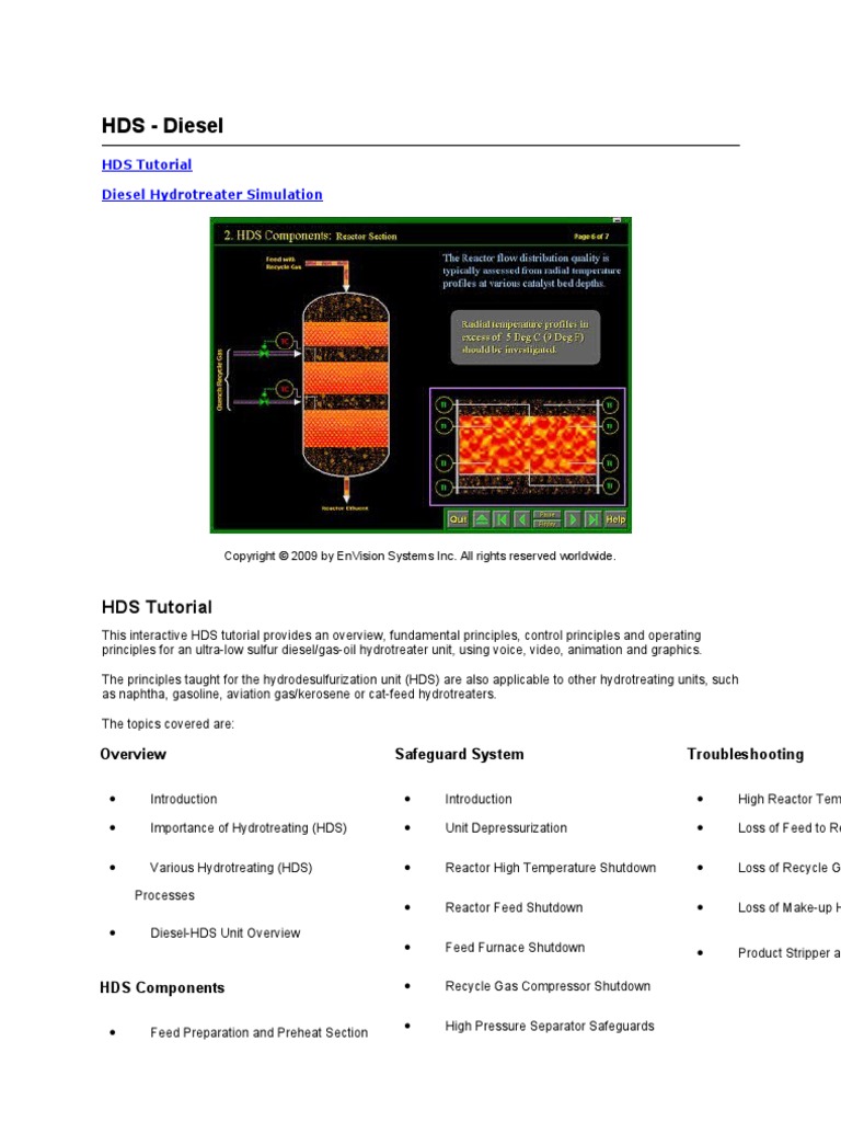 Hds | PDF | Industrial Processes | Chemical Process Engineering
