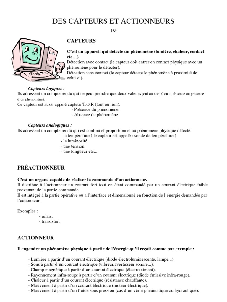 Capteur Actionneur | PDF | Capteur | Infrarouge
