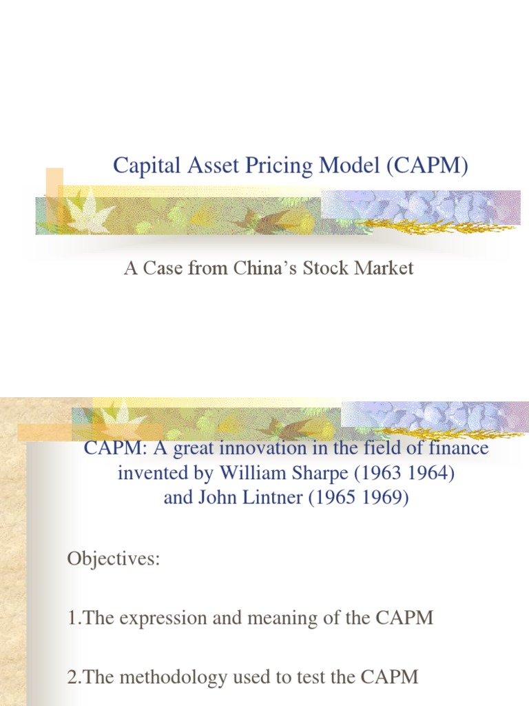 Capital Asset Pricing Model (CAPM) : A Case From China's Stock Market | PDF