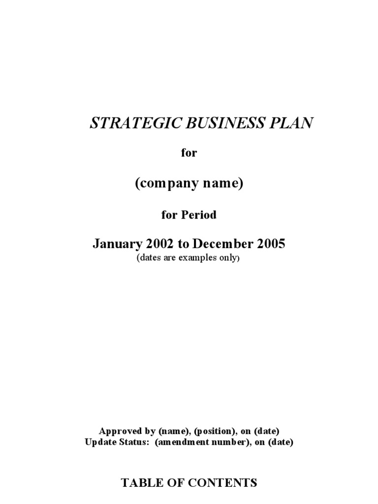 Sample Strategic Plan Template 1 | PDF | Strategic Management | Supply ...