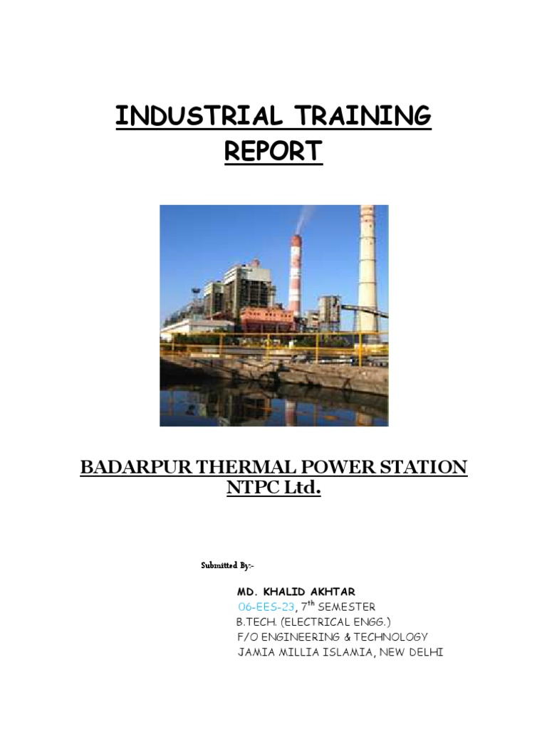 NTPC - Industrial Training Report | PDF | Transformer | Inductance
