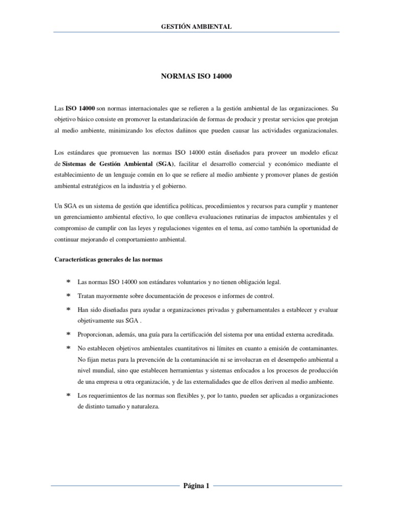 Normas Iso 14000 | PDF | Organización internacional para la estandarización | Science