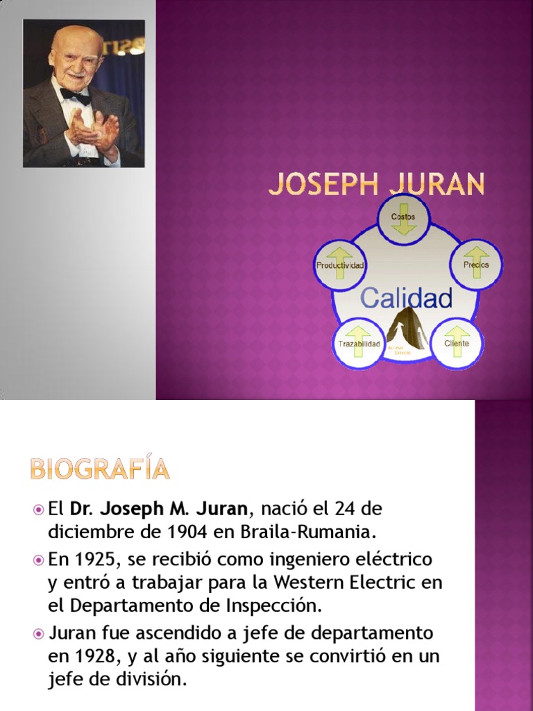Biografía del Dr. Joseph M. Juran | PDF