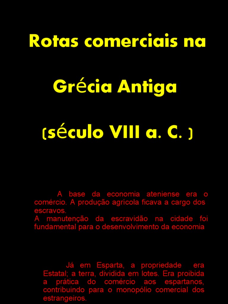 Comércio Na Grécia Antiga | PDF | Grécia Antiga | Escravidão