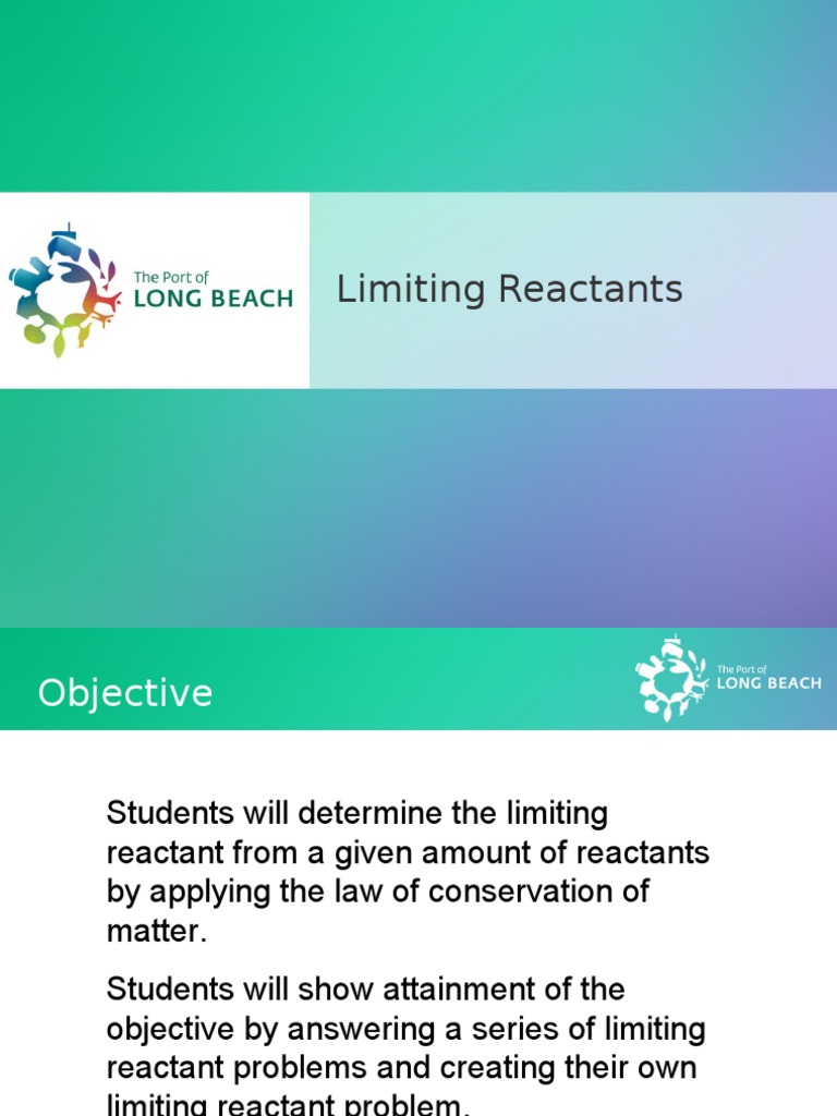 High School Science - Limiting Reactants | PDF | Mole (Unit) | Chemistry