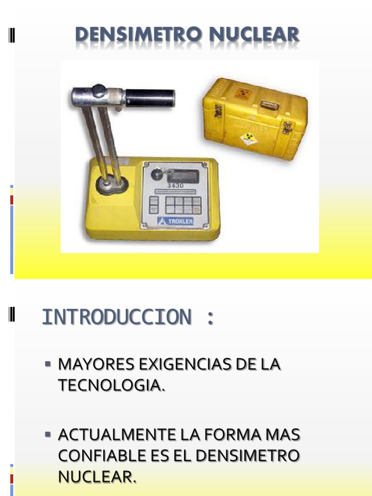 Funcionamiento del Densímetro Nuclear | PDF | Ciencia y matemáticas