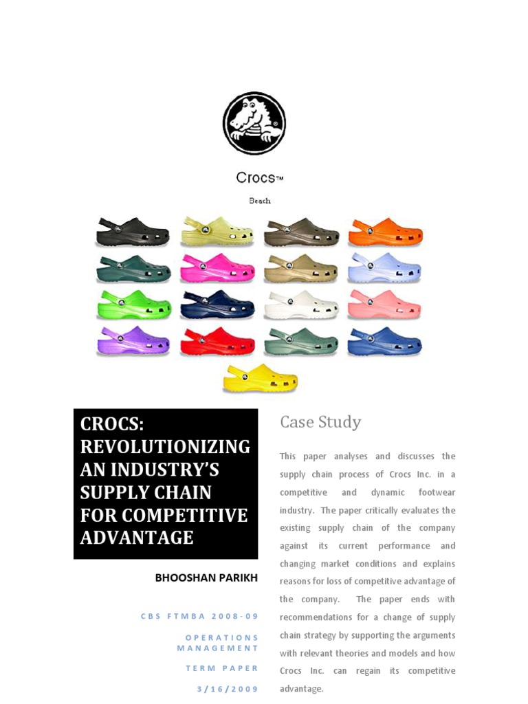 Crocs Supply Chain Analysis and Strategy | PDF | Supply Chain | Inventory