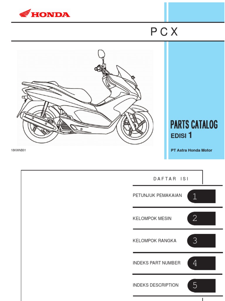 Panduan Parts Honda PCX | PDF | Komputer | Teknologi & Rekayasa