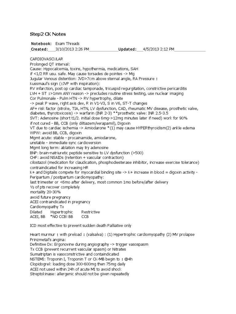 Notes From MCQs For MCCEE | PDF | Cancer | Childbirth